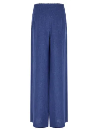 Max Mara Womens Blue Linen Casual Pants