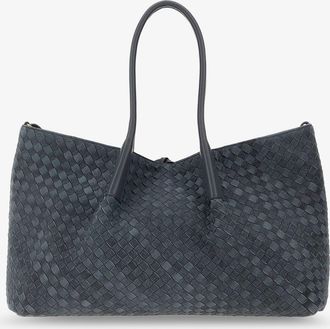 Bottega Veneta Pinacoteca suede handbag with Intrecciato motif - BOTTEGA VENETA - gender_Woman