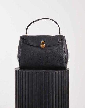 Michael Kors Hamilton Moderne Tote mit Henkel in Schwarz aus Leder