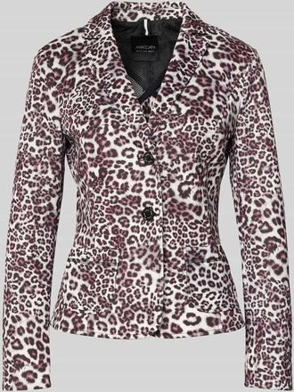 Marc Cain Slim Fit Blazer mit Allover-Animal-Print