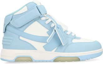 Off-white Mens High-Top Sneakers Light Blue Polyester Trainers