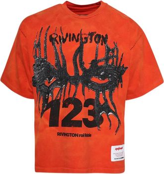 RRR123 T-Shirt mit grafischem Print - Rot