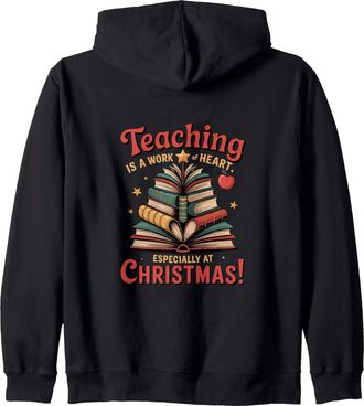 Mapanoli Design Teaching is A Work of Heart - Weihnachtsbaum Kapuzenjacke