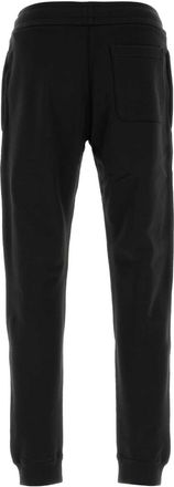 Moncler Mens Black Cotton Joggers 999 Exterior: Pantaloni Trousers