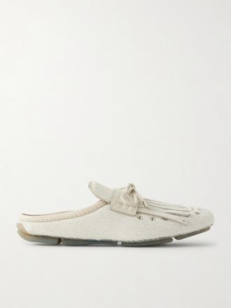 Wales Bonner Mules En Fa&ccedil;on Poulain &Agrave; Clous Et &Agrave; Finitions En Cuir Montego - Ivoire