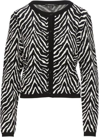 Comma Cardigan Strickjacke Kurze Strickjacke mit Animal-Muster