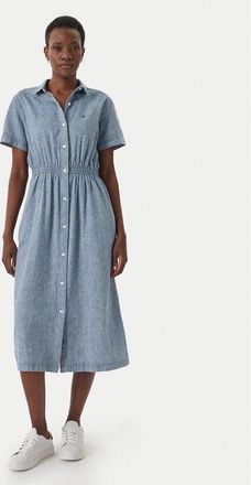 Tommy Jeans Hemdkleid DW0DW18556 Blau Relaxed Fit