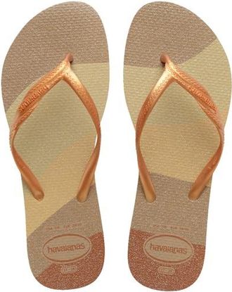 Havaianas Fantasia Gloss, Tongs Confortables, Minimalistes et Polyvalentes, avec Touches Brillantes, Femme Beige 41/42 EU