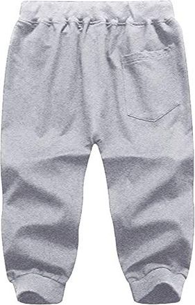 Generic Pantalon de surv&ecirc;tement pour homme 3/4 - Pantalon de sport pour homme - Couleur unie - Pantalon de loisirs tendance - Respirant - Avec poches et cordo