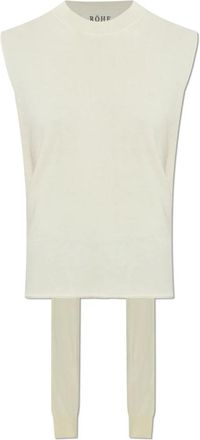 R&oacute;he Femme, Tops, Beige, Taille: 40 FR Top Dos Nu