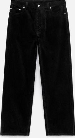 Arket Lockere Hose Aus Cord -Schwarz