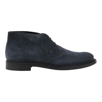 Tod's Blaue Wildleder Schn&uuml;rschuhe - - Shoes - Herren - Blau - 44 EU