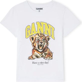 Ganni Femme, Tops, Blanc, Taille: 38 FR T-Chemises