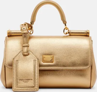 Dolce & Gabbana Sac My Sicily en cuir m&eacute;tallis&eacute;