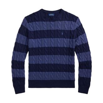 Polo Ralph Lauren Blauer Baumwoll Langarm Pullover Sweater - - Knitwear - Herren - Blau - XL