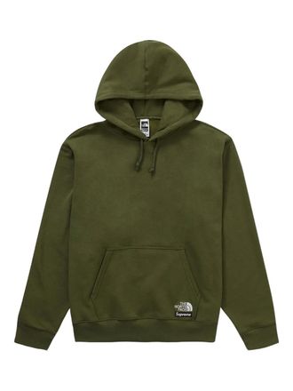 SUPREME x The North Face Hoodie mit Handw&auml;rmer - Gr&uuml;n