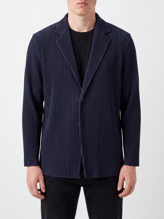 Homme Pliss&eacute; Issey Miyake Blazer pliss&eacute; Homme Pliss&eacute; Issey Miyake en polyester avec col &agrave; revers