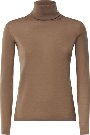 Max Mara Pull Saluto &agrave; col roul&eacute; - Femme - Pulls - Brun - Taille: 38 FR