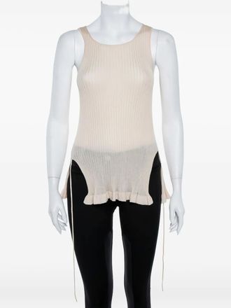 Dior haut nervuré à fente latérale - Tons neutres