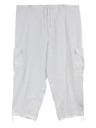 Yohji Yamamoto pantalon à poches cargo - Blanc