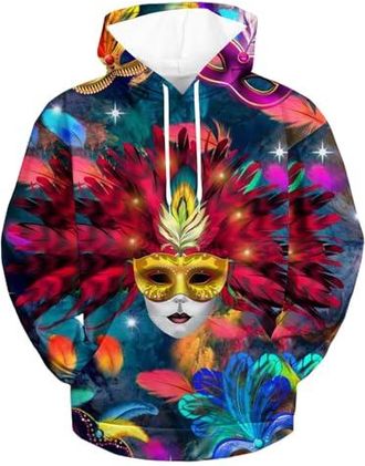 Generic Sweatshirt Serr&eacute; Homme Cas D&eacute;contract&eacute; Manches Longues Bouton Lapel Trois Pi&egrave;ces Plaid Imprim&eacute; Sweat &agrave; Capuche Hommes Couleur Unie (Rose, M)