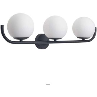 Forlight Sfera dreifache kugelförmige Wandleuchte für G9-Glühbirne in Schwarz