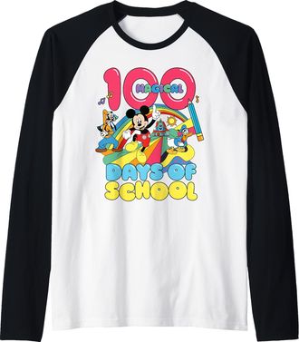 Disney Mickey & Friends 100 Magical Days of School 100th Day Raglan