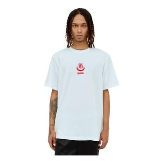 P.A.M. Besticktes Logo T-Shirt - - Tops - Herren - Wei&szlig; - L