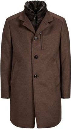 Windsor Manteau col montant en laine m&eacute;lang&eacute;e