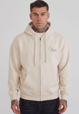 Siksilk Herren Ecru Essentials Full-Zip-Hoodie XL