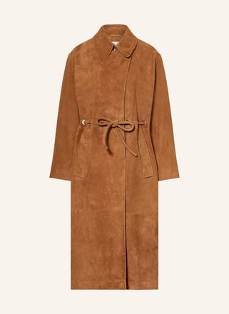 BA&SH Ba&Sh Trenchcoat Matte In Lederoptik braun