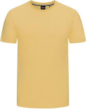 HUGO BOSS Unifarbenes T-Shirt mit gummiertem Label-Schriftzug in