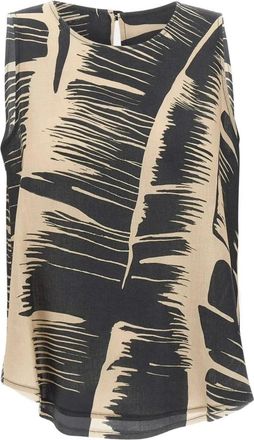 Kaos Kaos, Femme, Tops, Multicolore, Taille: 38 FR Top Imprim&eacute; &agrave; Col Rond et D&eacute;coupe en Goutte au Dos