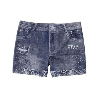 Generic Short Femme Jean Court Cargo Coton a Sudation Handball Peau Carreaux Boyfriend 3 &Eacute;vas&eacute;e Double Terracotta &Eacute;lasthanne Renforce Rando Multicolore Conten