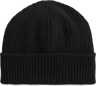 Ralph Lauren Purple Label bonnet en cachemire à design côtelé - Noir