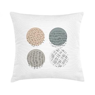 TAK Design Zweig Design Kissen, Baumwolle, Mehrfarbig, 45 mm x 45 mm x 2 mm