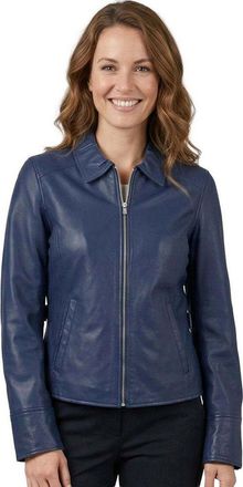 Jilani Lederjacke Alisa Jilani - Damen Lederjacke Lammnappa dunkelblau