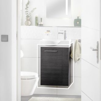 Fackelmann sbc Beckenunterschrank 45 - Front Dark-Oak - Korpus