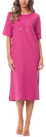 Merry Style Damen Kurzarm Nachthemd 91LW1 (Amaranth (Kurzarm), 46 (Herstellergr&ouml;&szlig;e: XXXL))