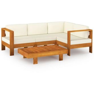 vidaXL Vidaxl - 5-tlg. Garten-Lounge-Set mit Kissen 100x60 cm Akazienholz