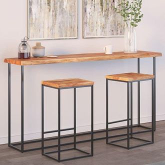 vidaXL Vidaxl - Dessus de table rectangulaire 160x40x2,5 cm - Bois massif acacia - Finition naturelle - Bord vivant unique