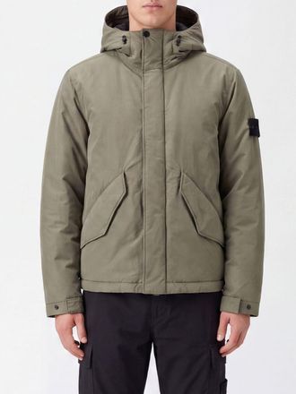 Stone Island Veste coupe-vent en nylon recycl&eacute; avec capuche et logo Compass