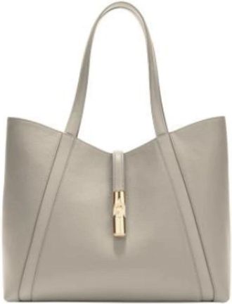 Furla Femme, Sacs, Beige, Taille: ONE Size Goccia Tote L