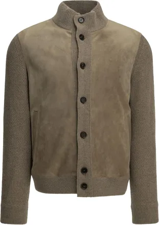 Ermenegildo Zegna Veste surchemise en cachemire et daim Zegna