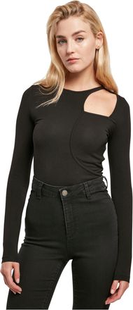 Urban Classics Ladies Cut Out Longsleeve Body Frauen Body schwarz 4XL