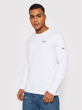 Pepe Jeans London Longsleeve Original Basic 2 Long N PM508211 Wei&szlig; Slim Fit