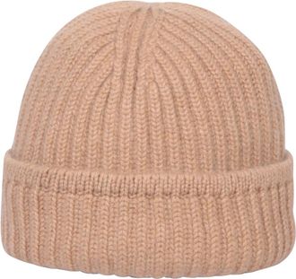 Blanca Vita Femme, Accessoires, Beige, Taille: ONE Size Ribbed Beanie
