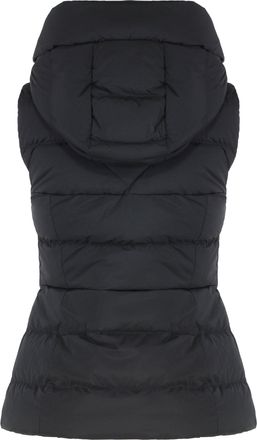 Canada Goose Womens Clair Hooded Bodywarmer Black Cotton Waistcoats & Gilets
