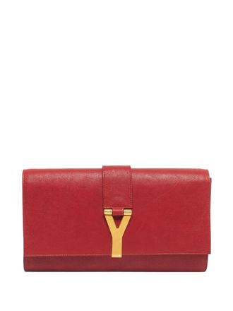 Saint Laurent Ligne Y Clutch - Rot