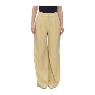 Co'Couture Femme, Pantalons, Beige, Taille: 36 FR NilanCC Pleat LL Pant